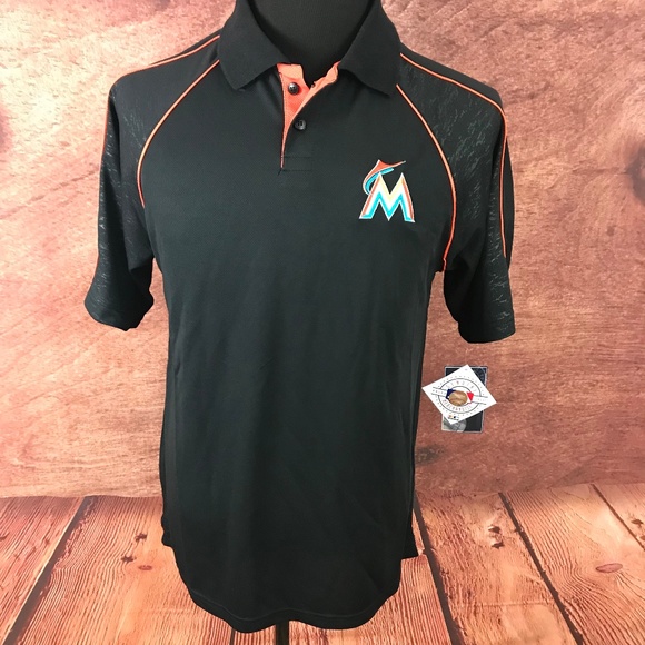 True Fan | Shirts | Mlb Miami Marlins Polo Shirt Size Medium | Poshmark